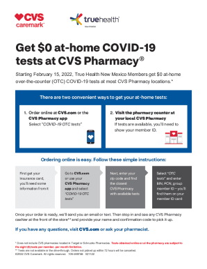 Fillable Online CVS Health Launches Website and App for At-Home ... Fax ...