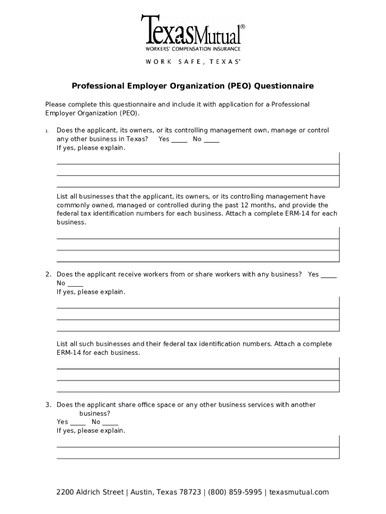 Professional Employer Organizations (PEO)Secretary of State Doc ...