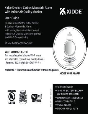 Fillable Online Kidde Product Documents - User Manuals, MSDS sheets Fax ...