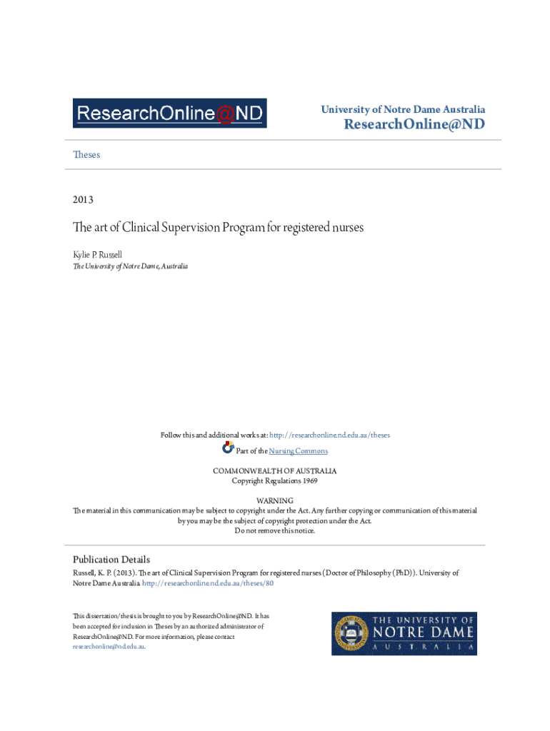 Fillable Online The Art of Clinical Supervision: strategies to assist with the ... Fax Email ...