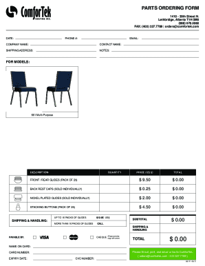 Fillable Online 661 Parts Order Form Fax Email Print - pdfFiller