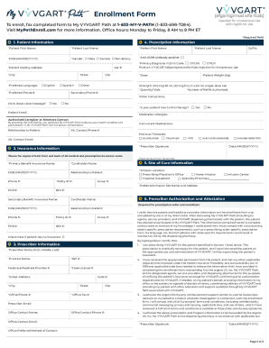Fillable Online Vyvgart Enrollment Form Fax Email Print - pdfFiller