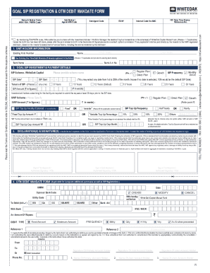 Fillable Online Edelweiss Multi-GOAL SIP FORM Fax Email Print - pdfFiller