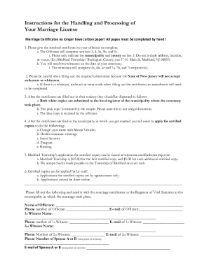Fillable Online Instructions for the Handling and Processing of Your ...