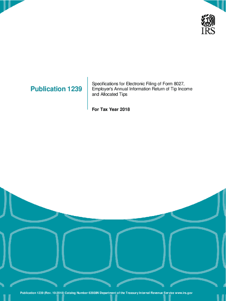 Fillable Online IRS Revises Specifications For Filing Tip Reporting ...