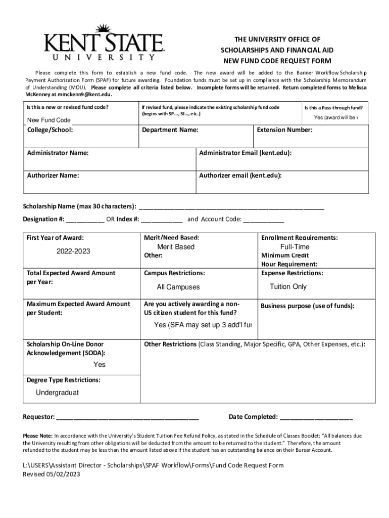 Fillable Online New Fund Code Request Form Fax Email Print - pdfFiller