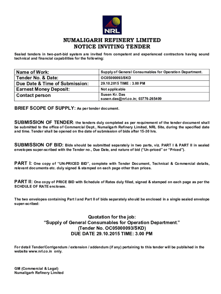Fillable Online Nrl Vehicle Tender 2022 - Fill Online, Printable ...