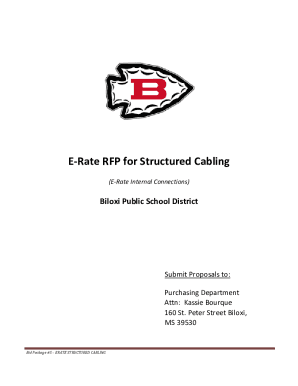 Fillable Online E-Rate RFP for Structured Cabling Fax Email Print ...