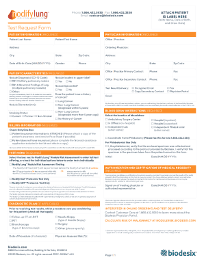 Fillable Online Instructions for Ordering Nodify Lung Testing with ...