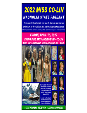 Fillable Online April-Pageants - Miss Magnolia Homepage Fax Email Print ...