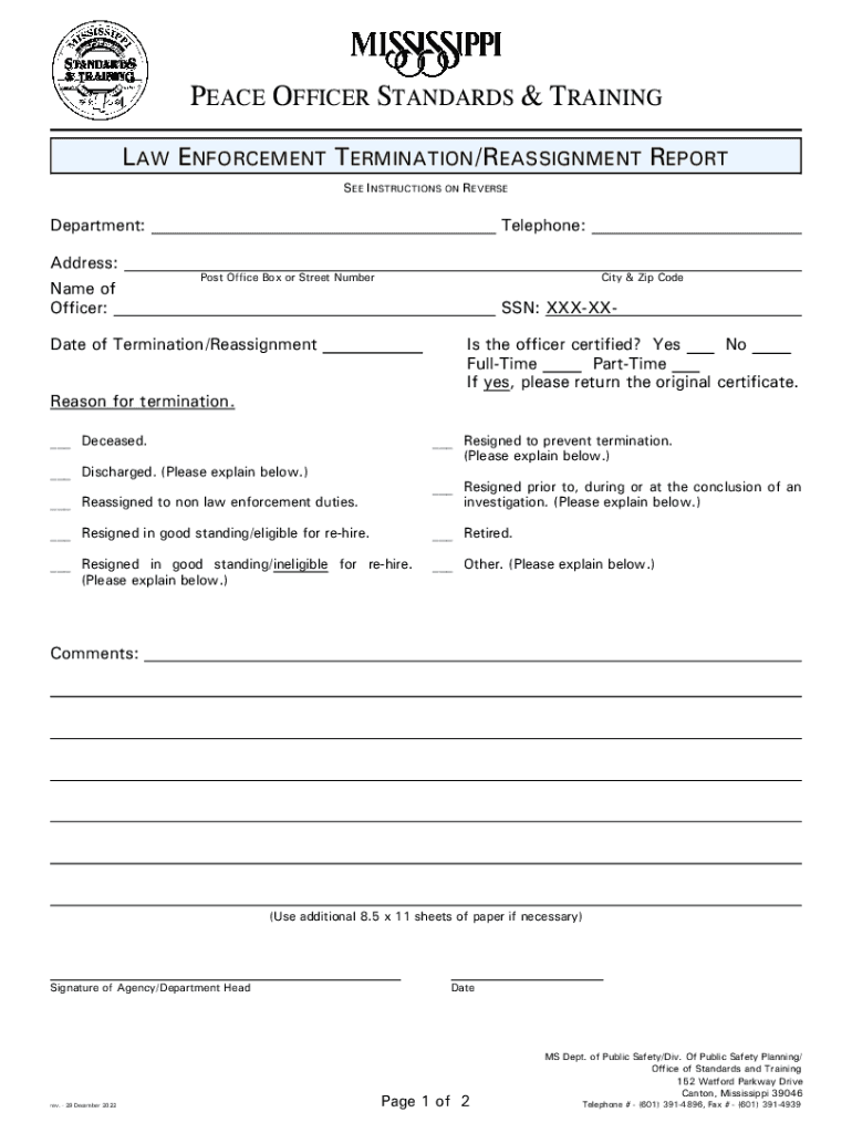 Fillable Online Training - Police and Peace Officer, Security Guard ...