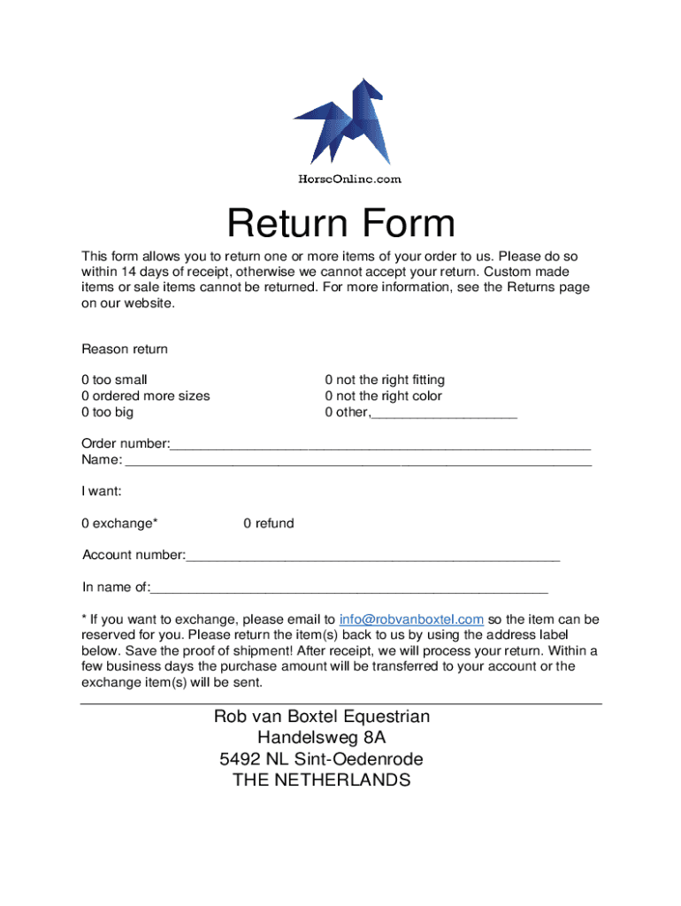 Fillable Online Returns and Refunds - COS Customer Services Fax Email ...