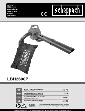 Fillable Online Petrol Leaf Blower / Vacuum Fax Email Print - pdfFiller