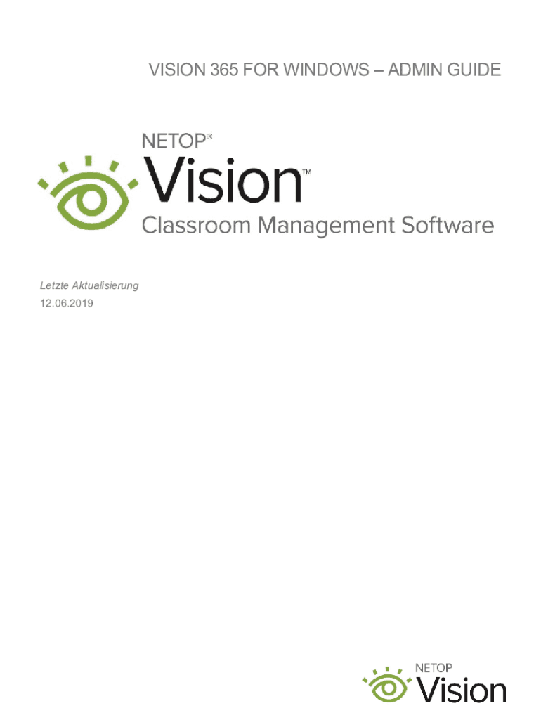 Ausfüllbar Online Vision 365 for WindowsAdmin Guide Fax Email Drucken ...