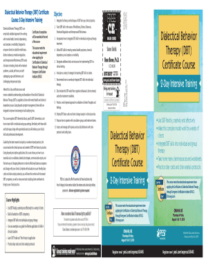 Fillable Online Dialectical Behavior Therapy (DBT) Certificate Course ...