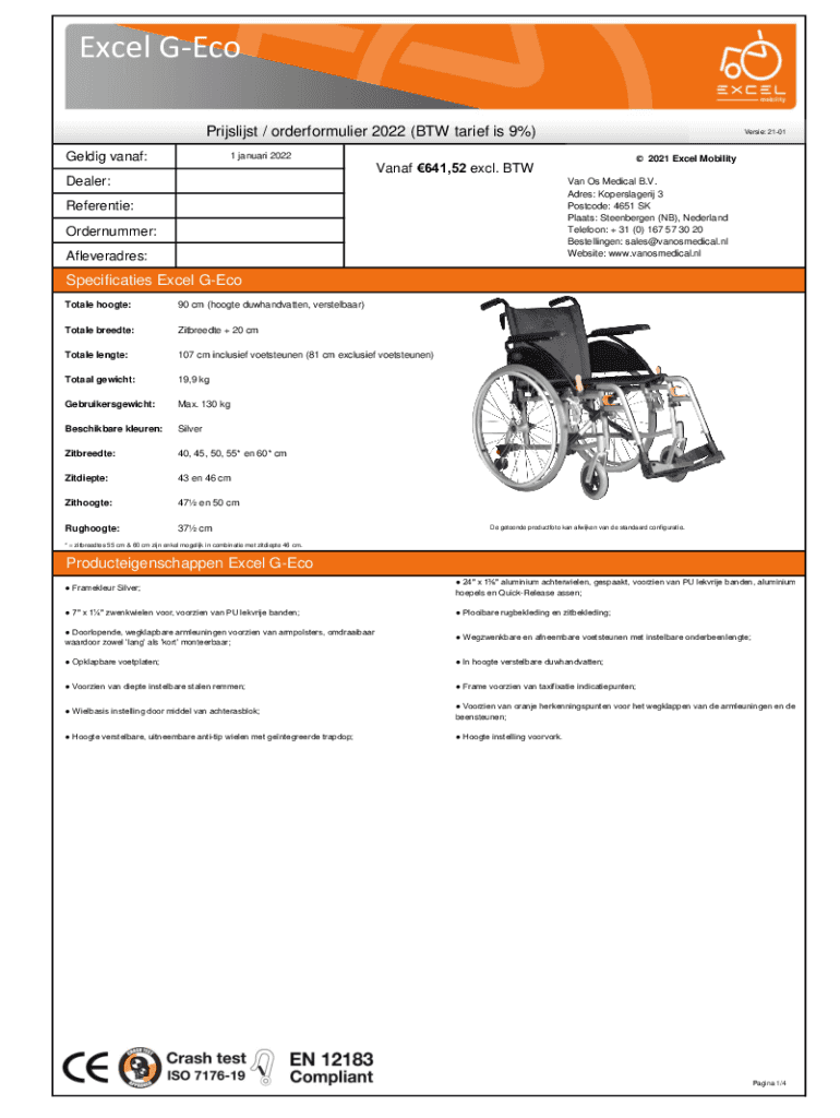 Invulbaar Online Excel G-Eco Faxnummer Email Afdrukken - pdfFiller