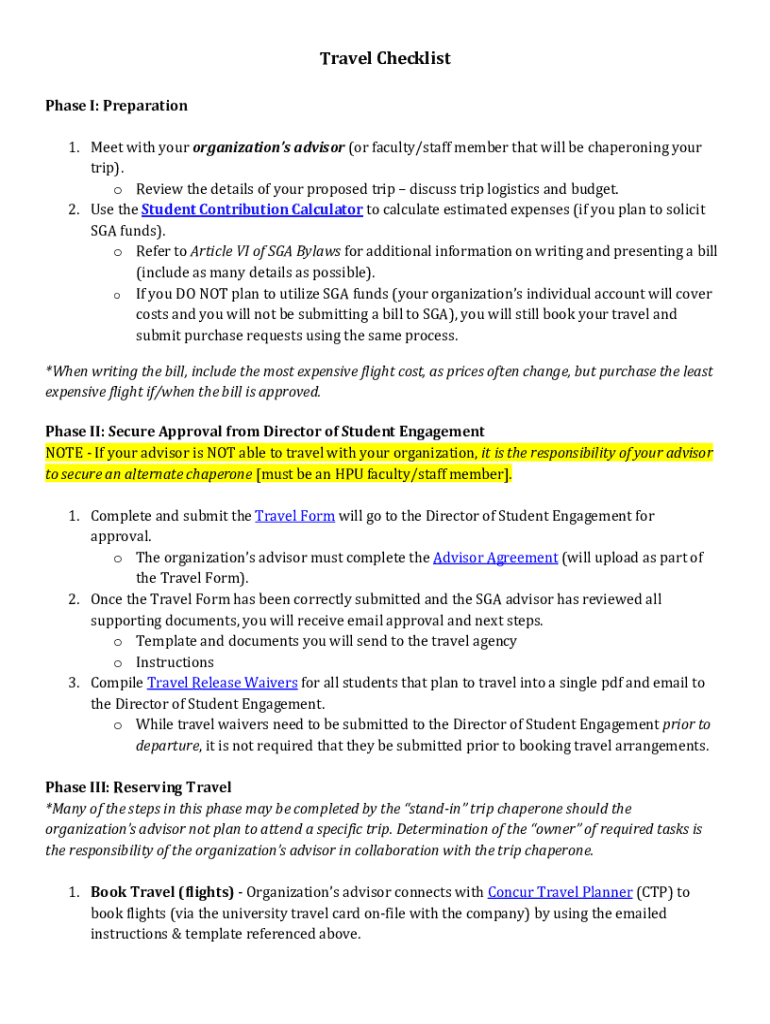 Fillable Online CUNY International Travel Guidelines - York College Fax Email Print - pdfFiller