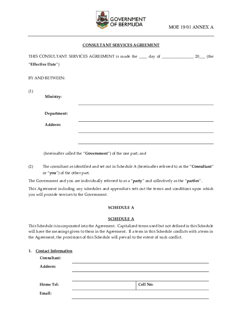 Fillable Online Annex ASample Form of Agreement Page 1 of 14 Fax Email ...