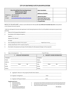 Fillable Online Planning DepartmentApplications and Information Fax ...
