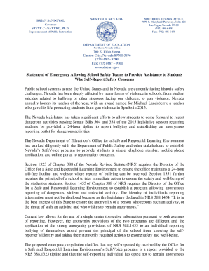 Fillable Online doe nv Statement of Emergency Letter. Statement of ...