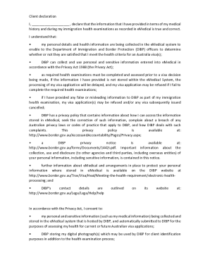Fillable Online Client declaration - Immigration and citizenship Fax ...