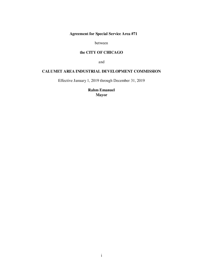 Fillable Online Special Service Area (SSA) Program Fax Email Print ...