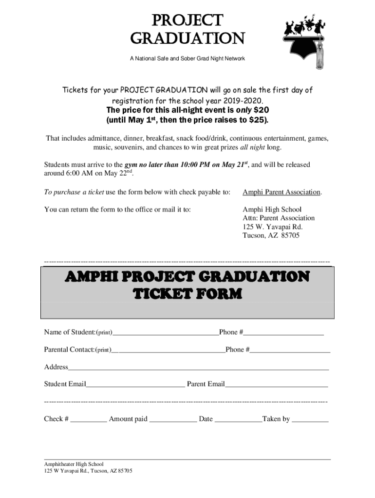 Fillable Online Project Graduation - Tucson Fax Email Print - pdfFiller