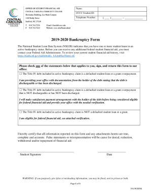 Fillable Online 2019-2020 Bankruptcy Form Fax Email Print - pdfFiller