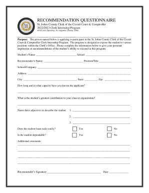 Fillable Online Internship Information and Forms Fax Email Print ...