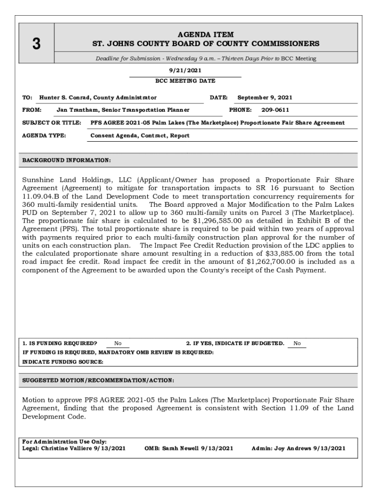 Fillable Online PFS AGREE 2021-05 the Palm Lakes (The Marketplace) Fax ...