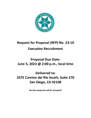Fillable Online Request for Proposal (RFP) No. 23-10 Executive ...
