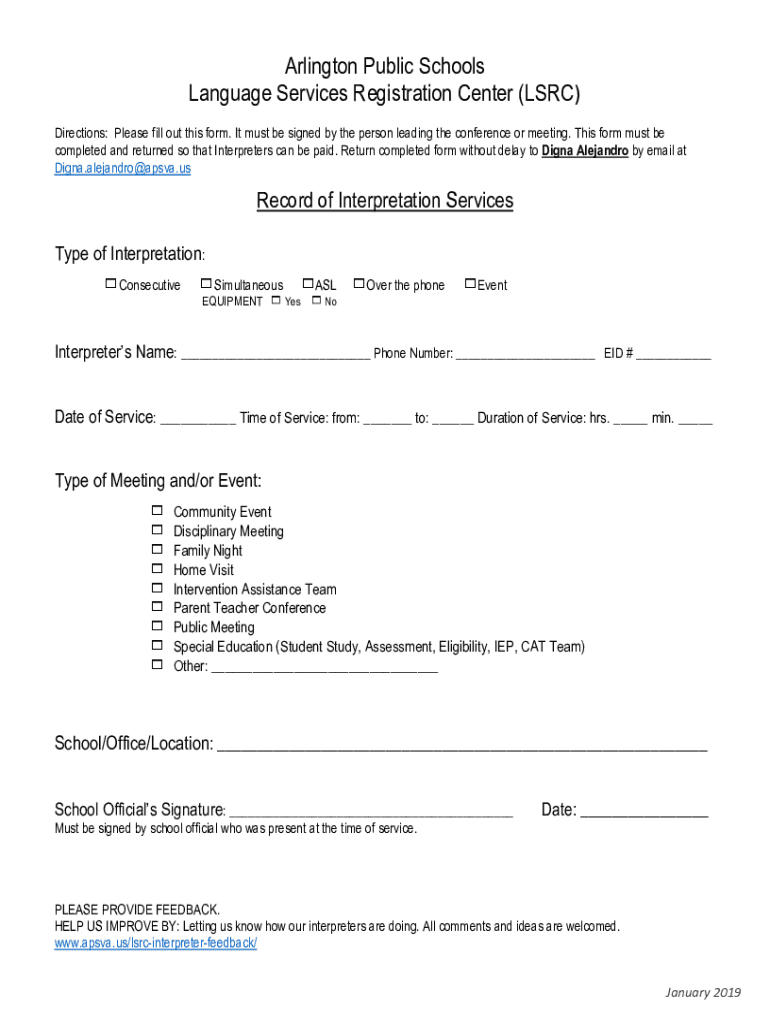 Fillable Online Interpreter's Payment Form Fax Email Print - pdfFiller