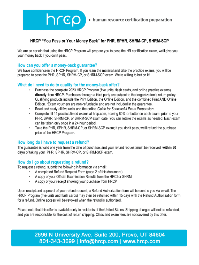 Fillable Online How I passed the SHRM-SCP & SPHR (and how you can ... Fax Email Print - pdfFiller