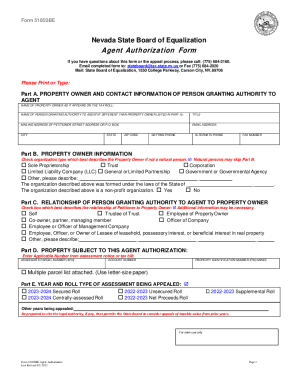 Fillable Online Nevada State Board of Equalization - Agent ...