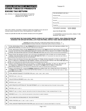 Fillable Online Tire Tax Forms - h t t p : / / t a x . n v . g o v ...
