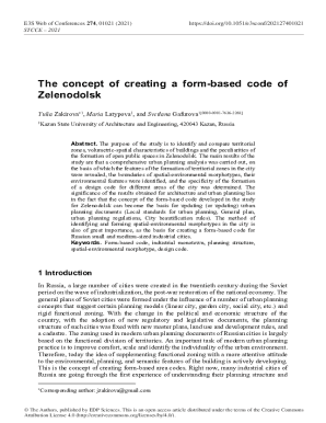 Fillable Online The concept of creating a form-based code of Zelenodolsk Fax Email Print - pdfFiller
