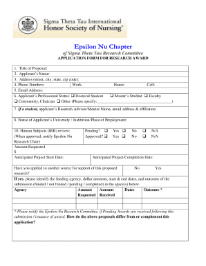 Fillable Online nursing lsuhsc STTI Abstract Submission Form Fax Email Print - pdfFiller