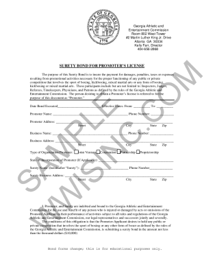 Fillable Online About The Georgia Athletic and Entertainment Commission ...