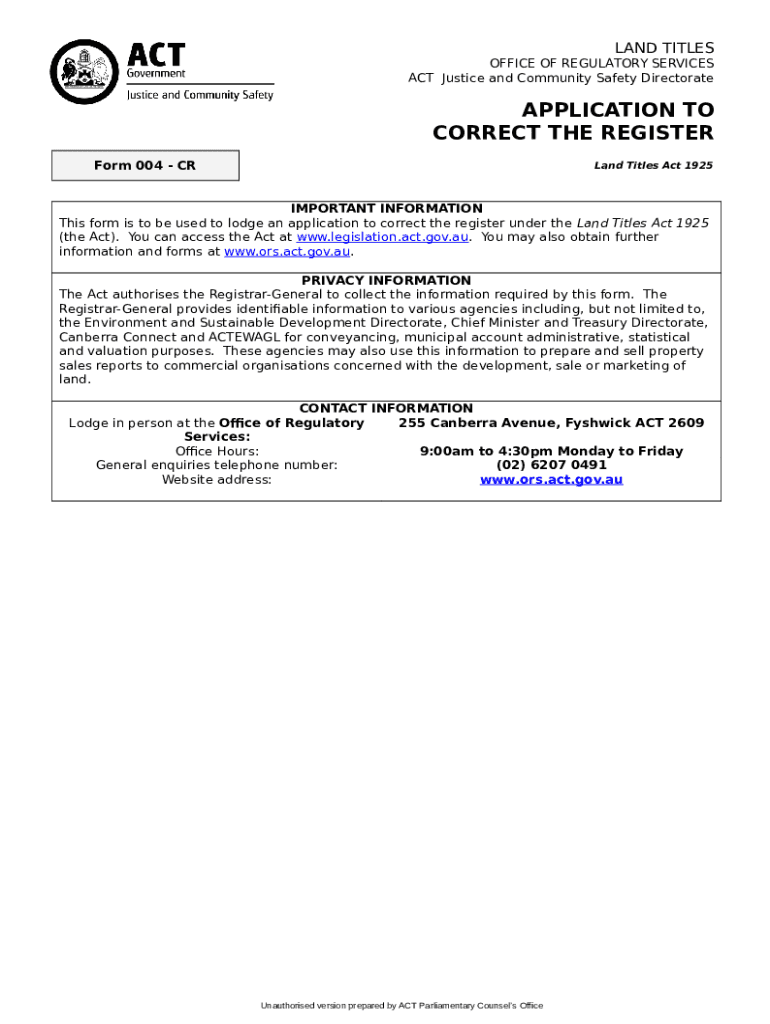 Land Title and Survey Authority Act Doc Template | pdfFiller