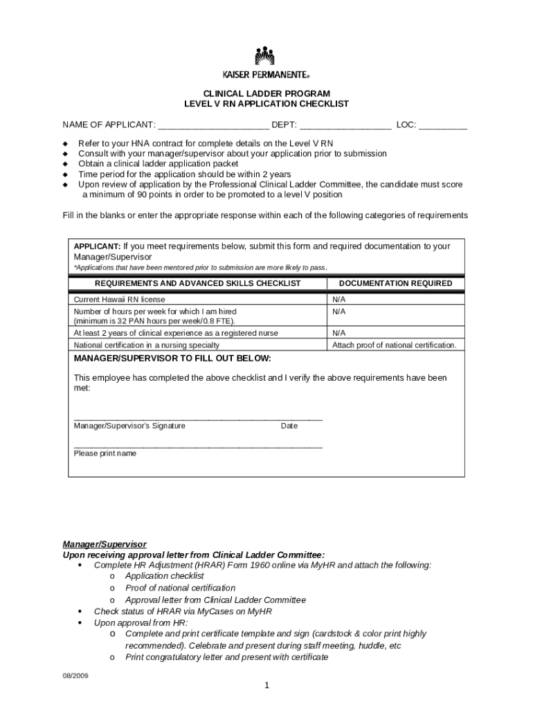 1Clinical Ladder Application PROVIDENCE ST. VINCENT ... Doc Template ...