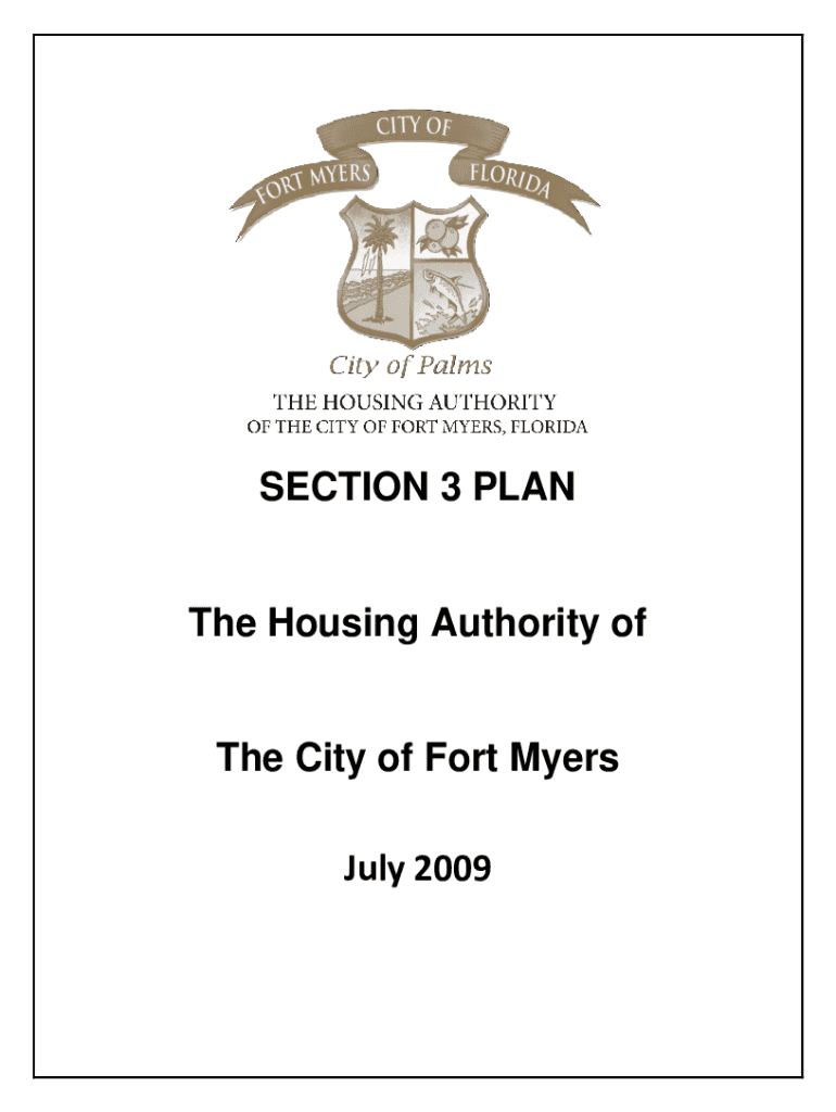 Fillable Online SECTION 3 PLAN The Housing Authority of The City of ...