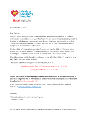 Fillable Online MBSH Free EKG Screening Parent Letter and Consent Forms ...