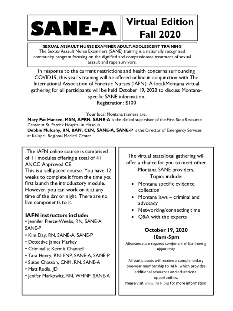 Fillable Online What's the Sexual Assualt Nurse Examiner exam like? Fax ...