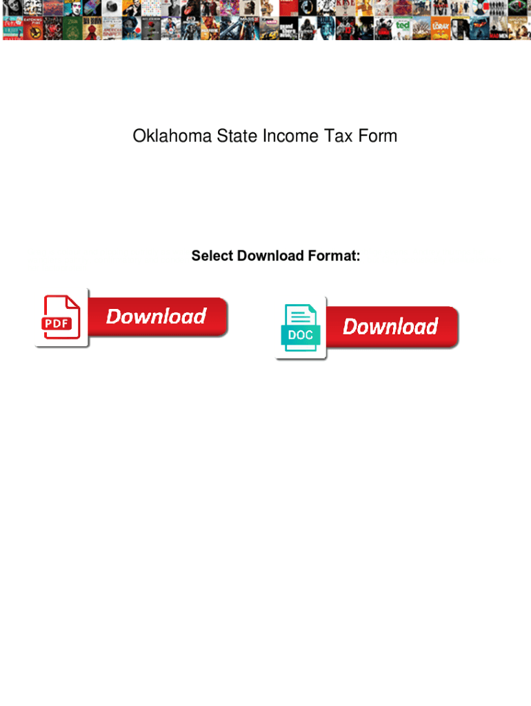 Fillable Online Oklahoma State Income Tax Form. Oklahoma State Income ...