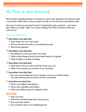 Fillable Online Patient education: Quitting smoking (Beyond the Basics ...