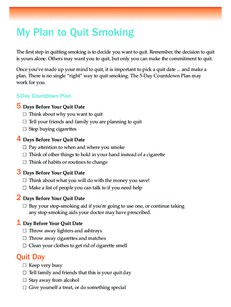 Fillable Online Patient education: Quitting smoking (Beyond the Basics ...