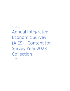 Fillable Online www2 census Annual Integrated Economic Survey (AIES ...