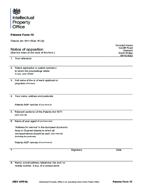 Fillable Online Patents Form 15 Fax Email Print - pdfFiller