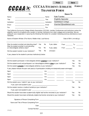 Fillable Online Program Assisting Student-Athlete Success (PASS) Fax ...