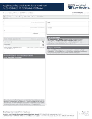 Fillable Online Get the free QLS Form 8 (LPA) Application by ...